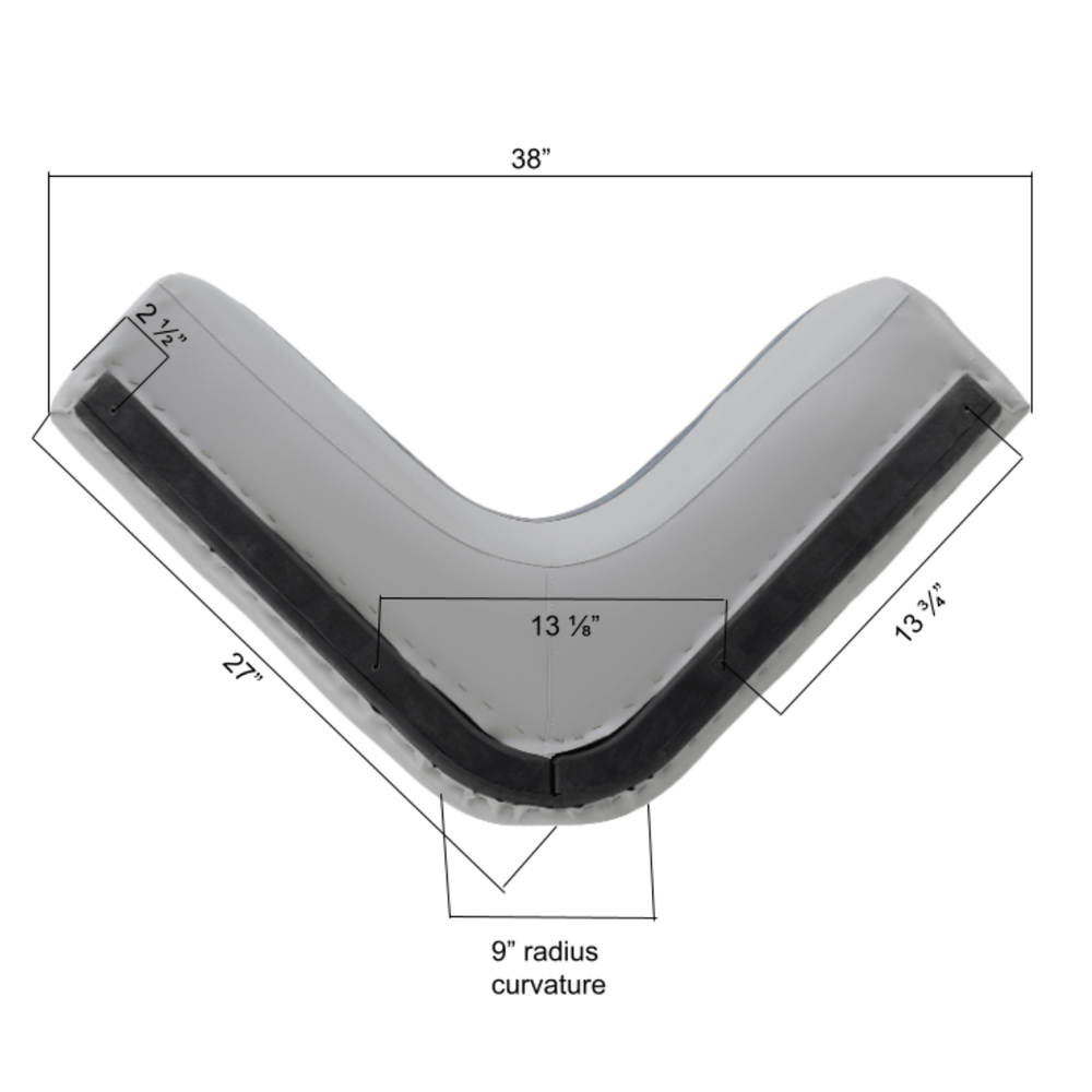 28" Classic Pontoon Corner Cushions Only | PontoonStuff