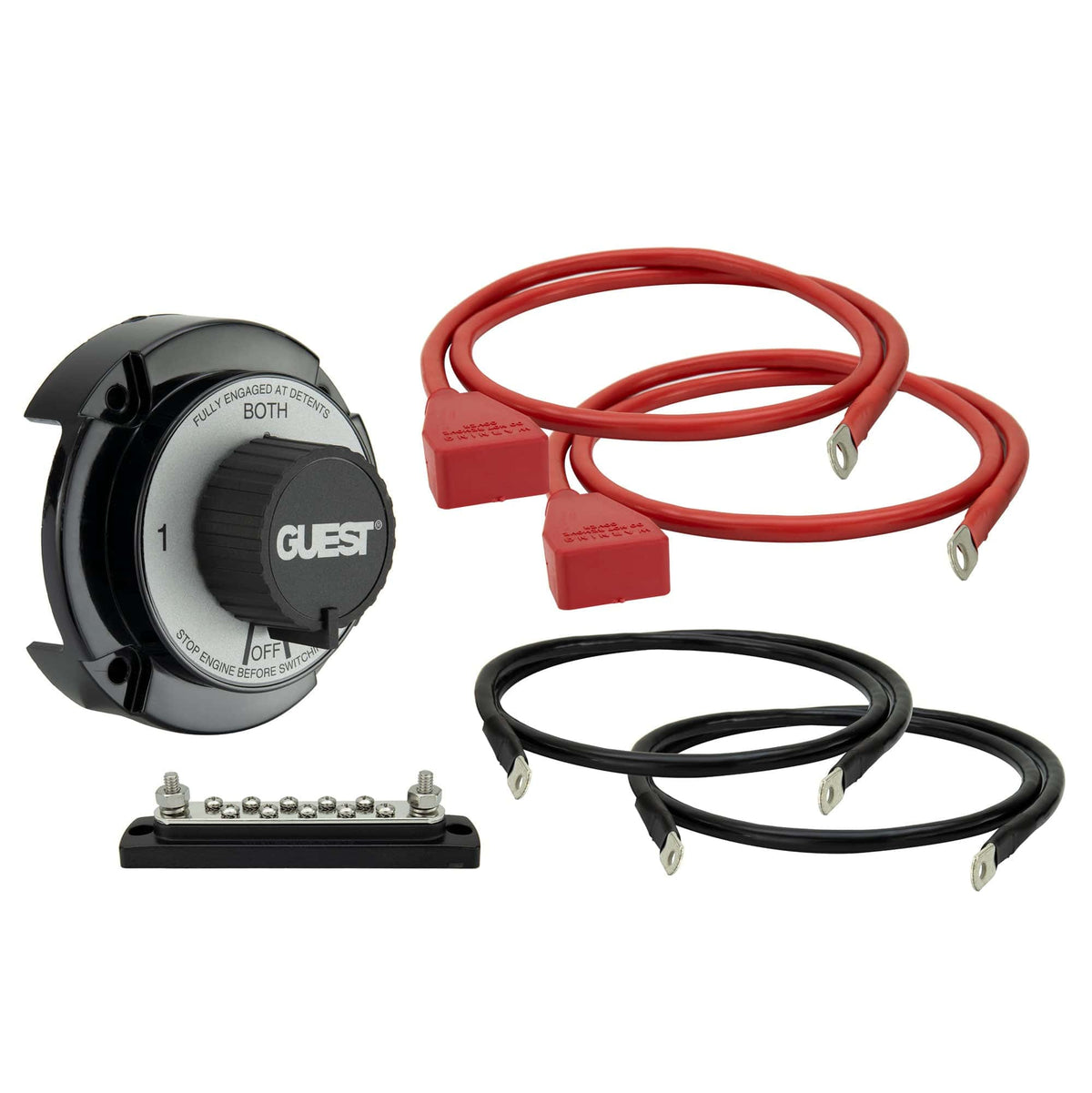 Battery Selector Switch with Cables and Ground Bus Bar | PontoonStuff