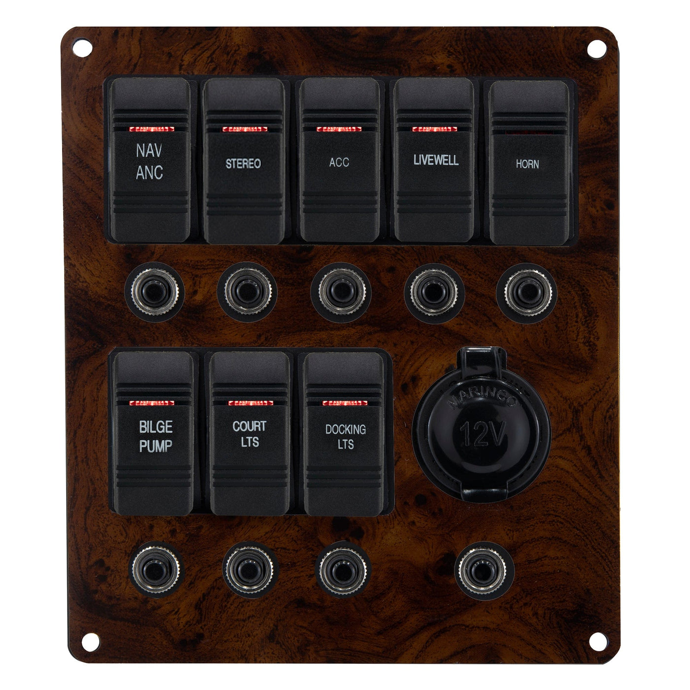 8 Switch Panel with 12V | PontoonStuff