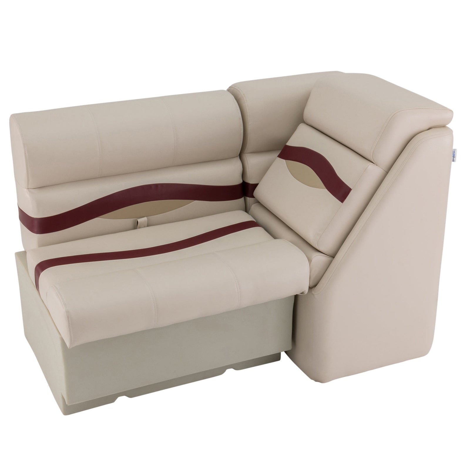Premium Left Upholstered Lean Back | PontoonStuff