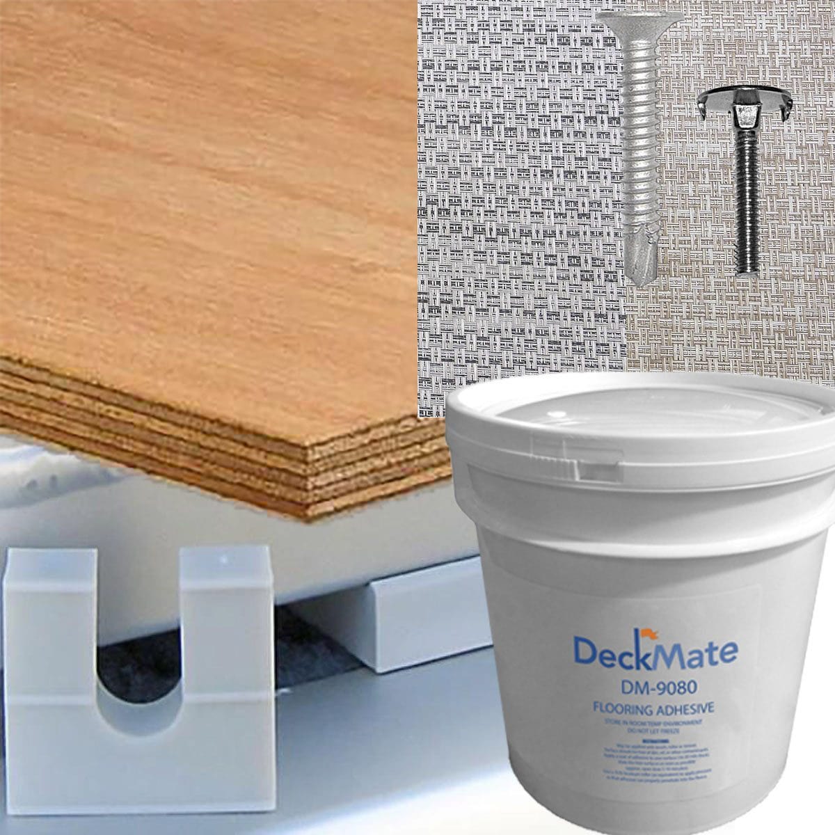 DeckMate Pontoon Deck Kit w/ Woven Vinyl Flooring