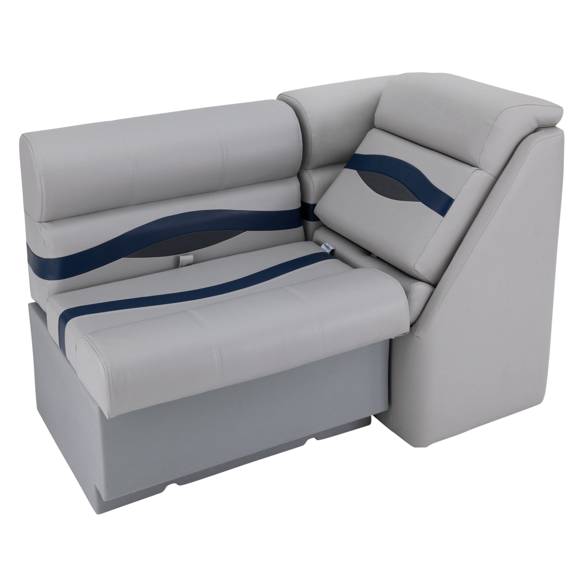 Premium Left Upholstered Lean Back | PontoonStuff