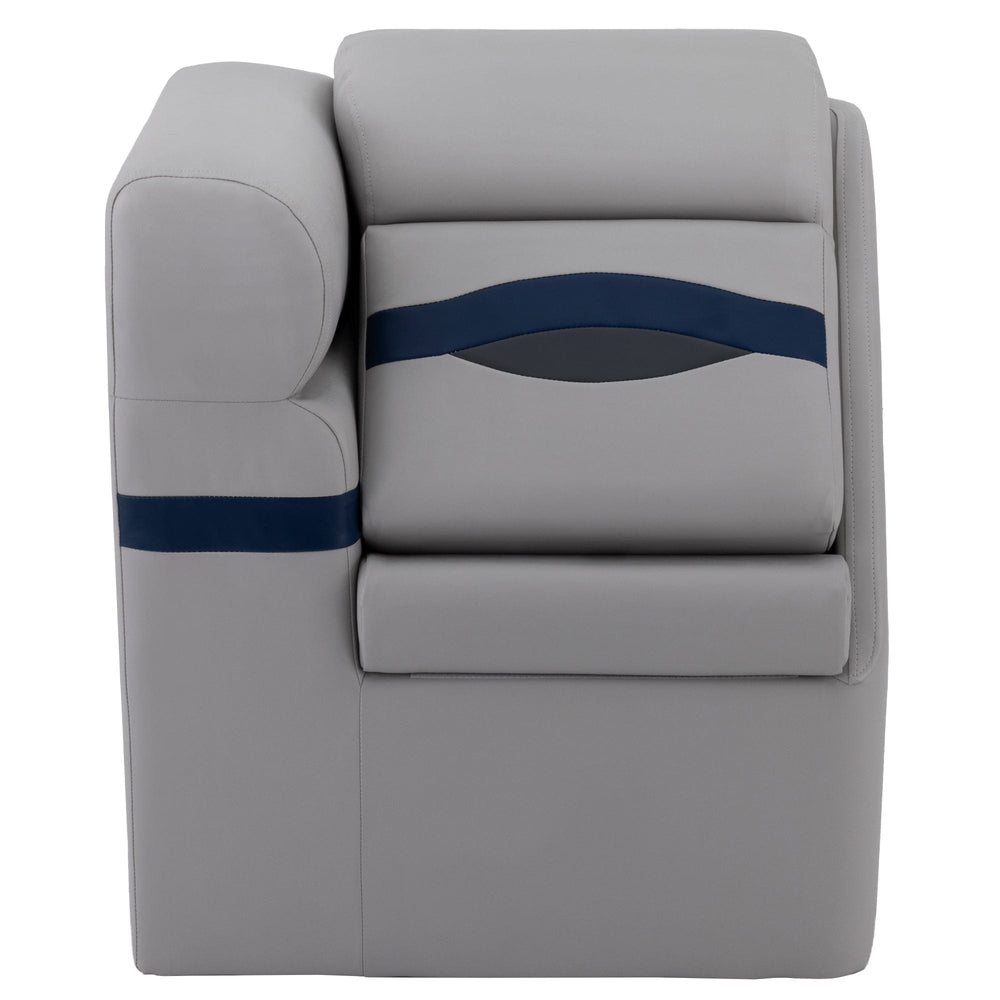 Premium Left Upholstered Lean Back | PontoonStuff