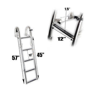 Stern Entry Pontoon Ladder (Stainless Steel) | PontoonStuff