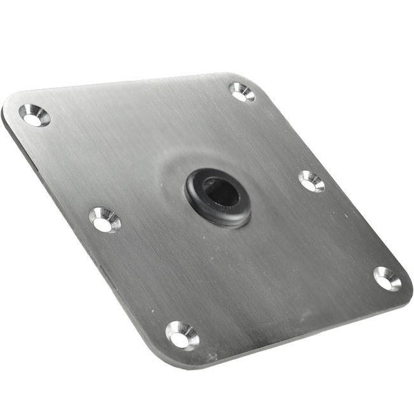 7" x 7" Stainless Steel Floor Plate | PontoonStuff