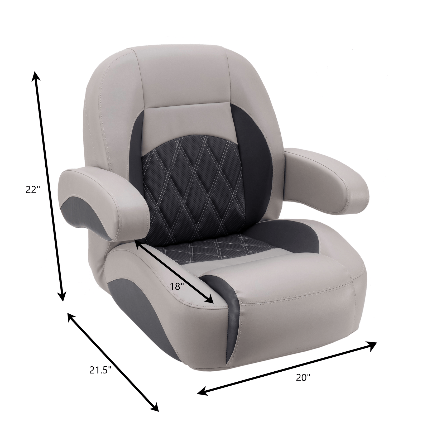 Luxury Low Back Helm Chair | PontoonStuff