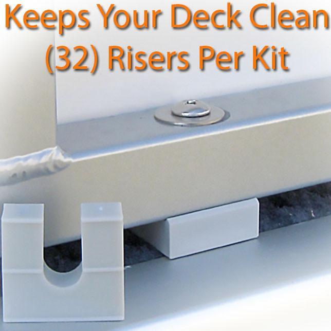 DeckMate Pontoon Deck Kit w/ Teak Woven Vinyl Flooring