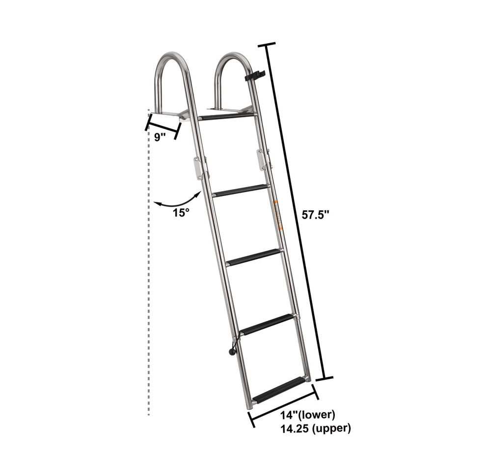 Stern Entry Pontoon Ladder (Stainless Steel) | PontoonStuff