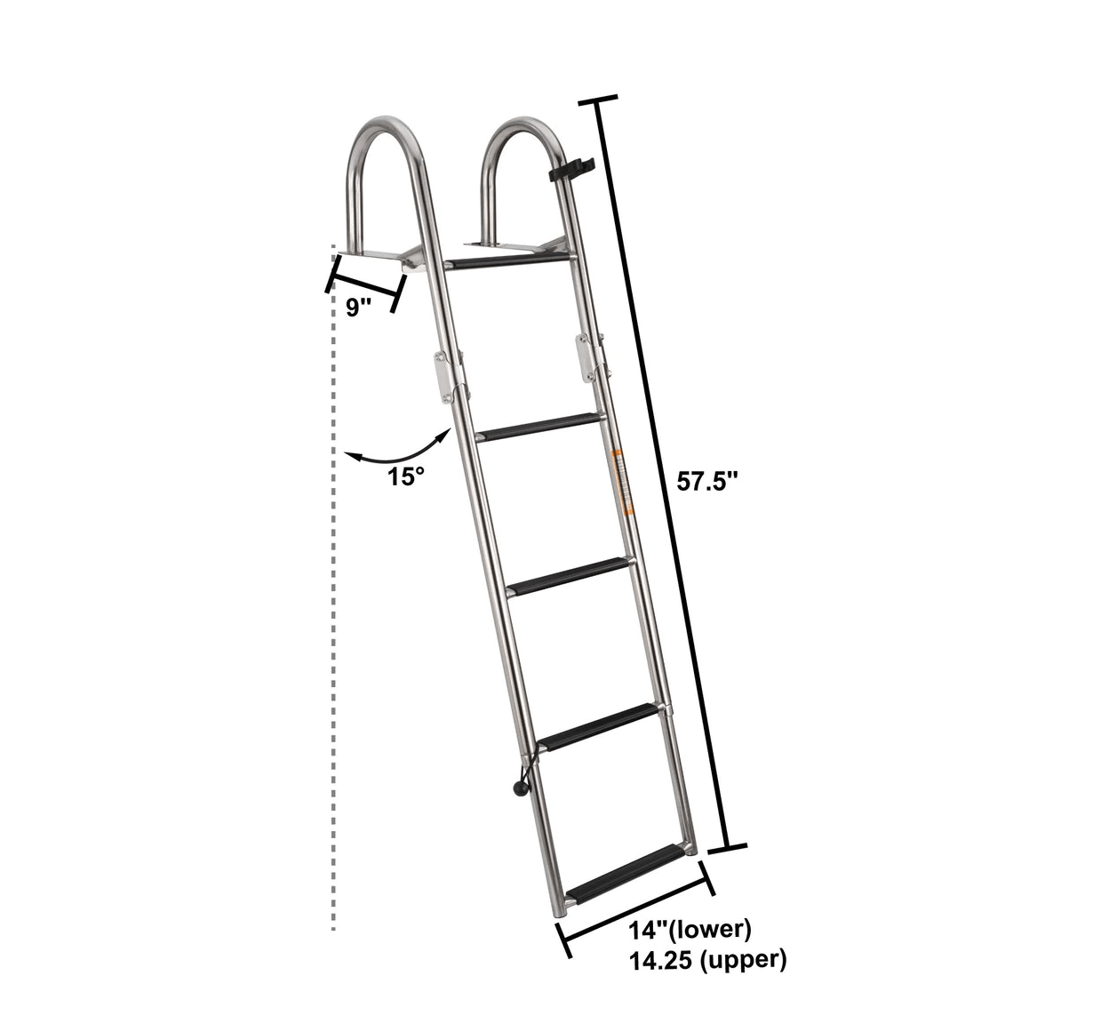 Stern Entry Pontoon Ladder (Stainless Steel)
